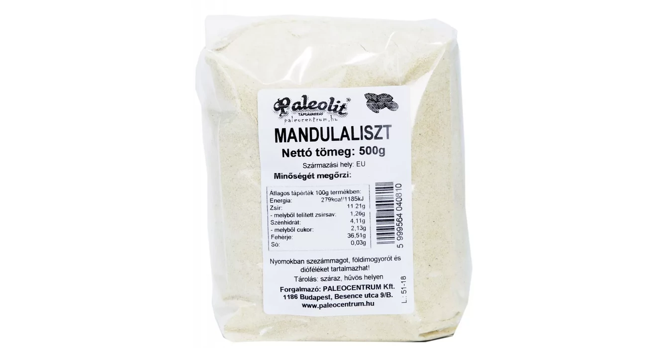 Paleolit Mandula préselvény liszt 500g - Fittpiac.hu